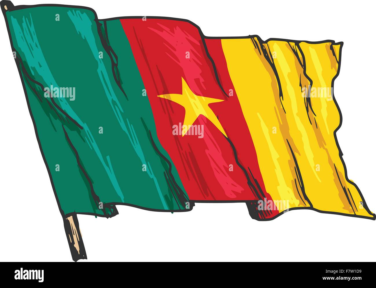 flag of Cameroon Stock Vector Image & Art - Alamy