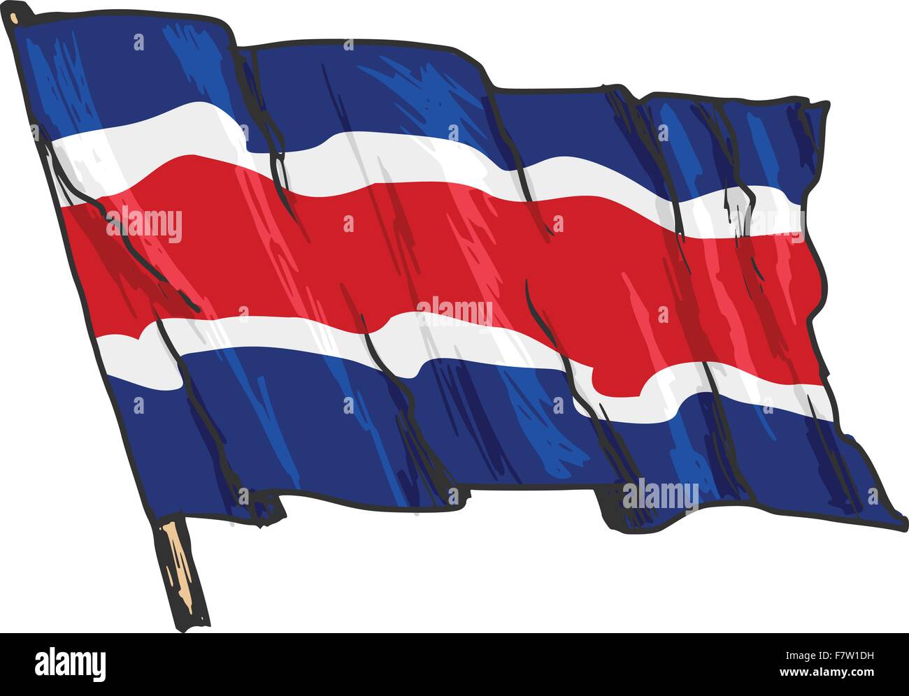 flag of Costa Rica Stock Vector Image & Art - Alamy