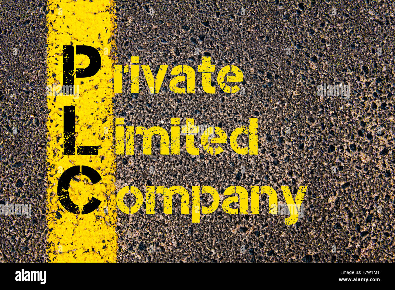 Concept Image Of Accounting Business Acronym PLC Private Limited