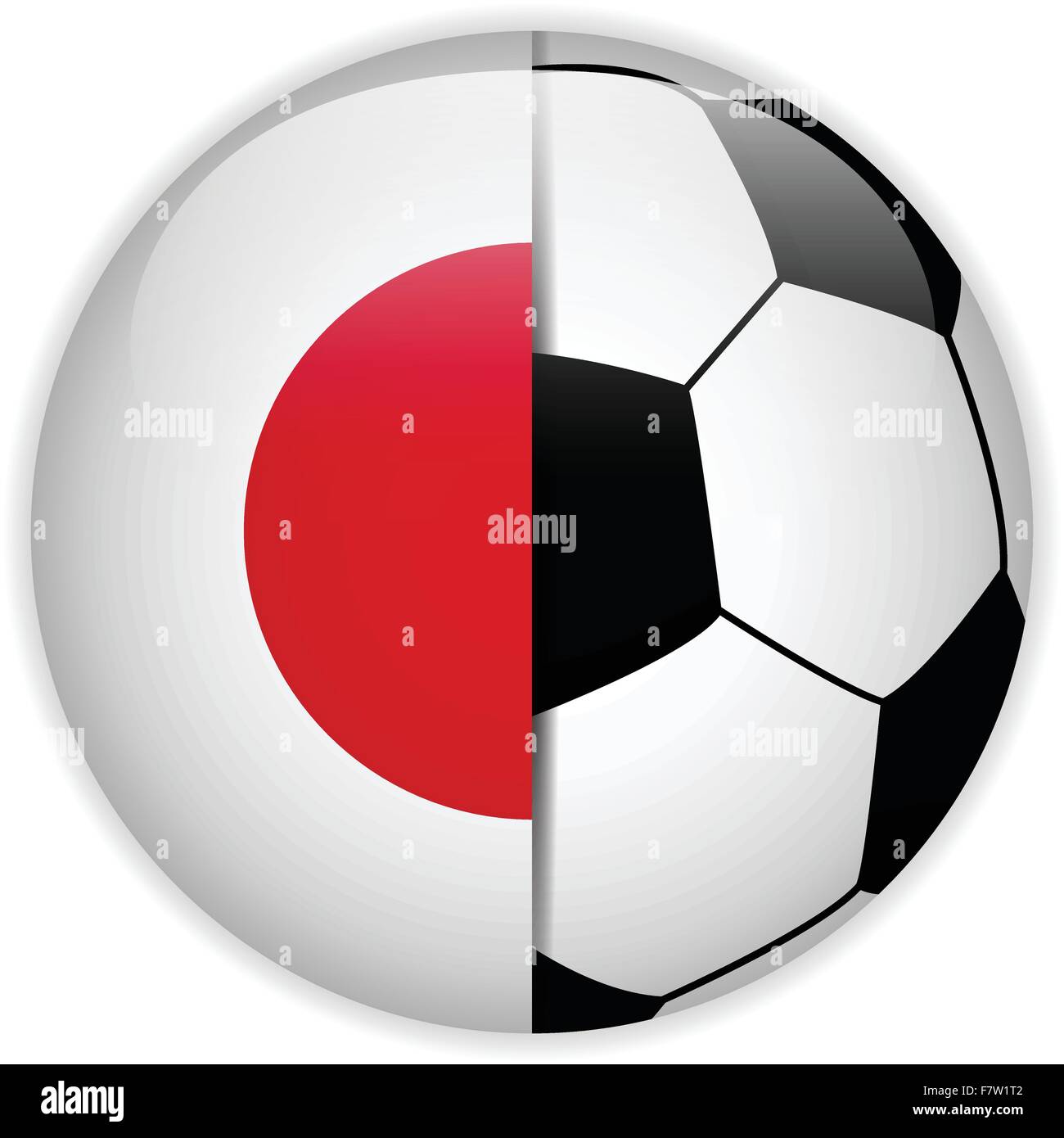 Japan Flag with Soccer Ball Background Stock Vector Image & Art - Alamy