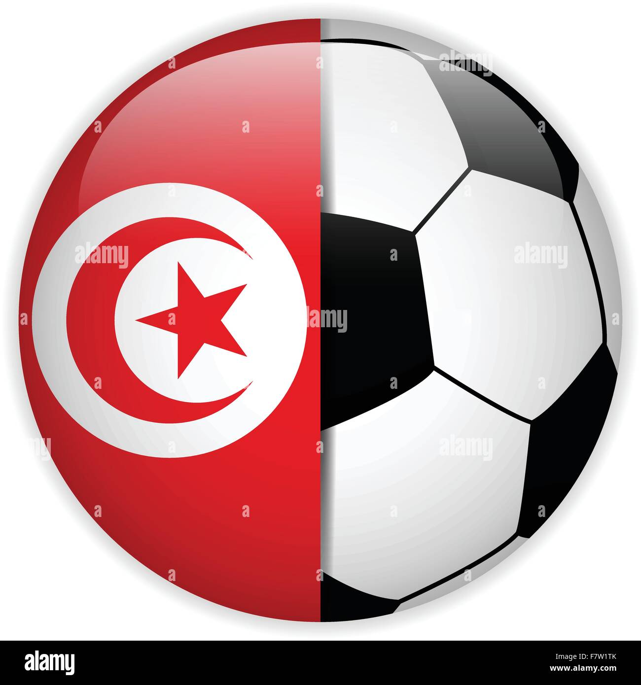 Football tunisia flag Stock Vector Images - Alamy