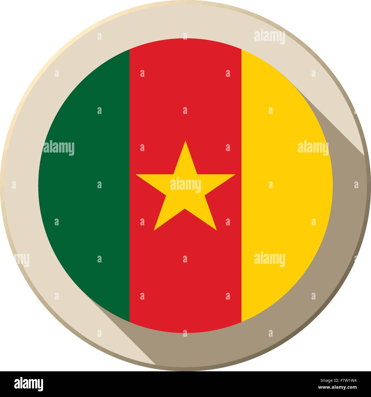 Cameroon Flag Button Icon Modern Stock Vector Image & Art - Alamy