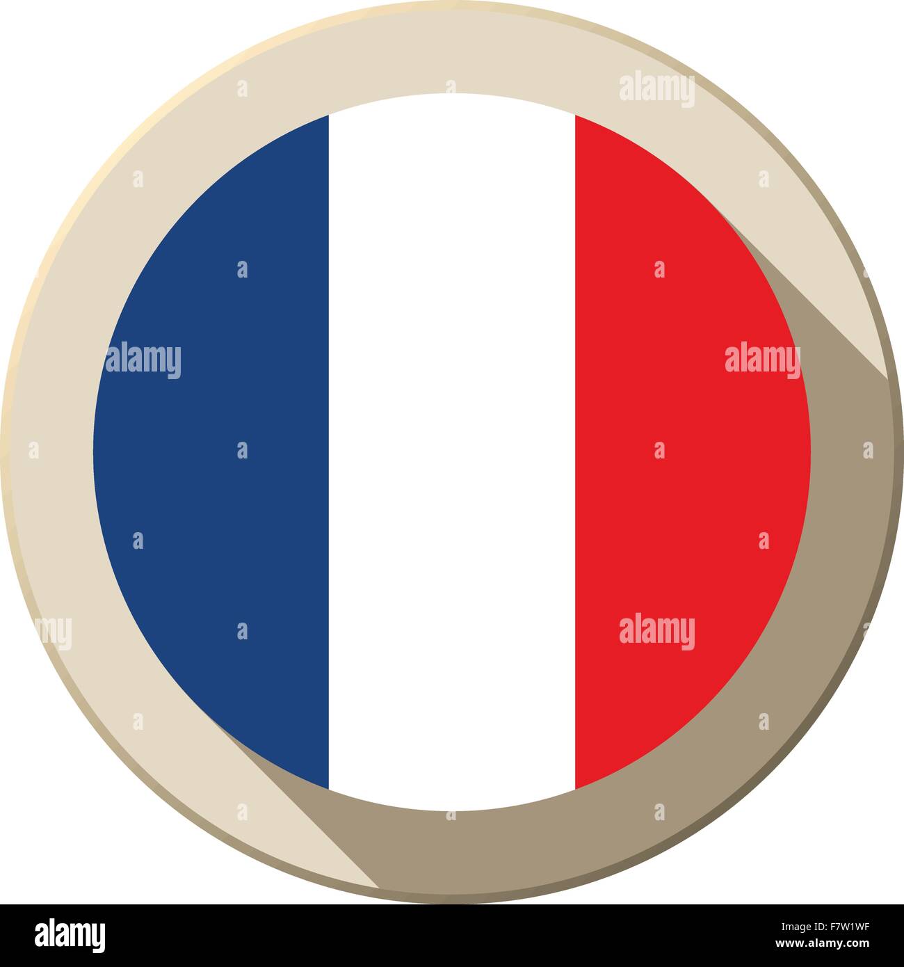 National flag france round Stock Vector Images - Alamy