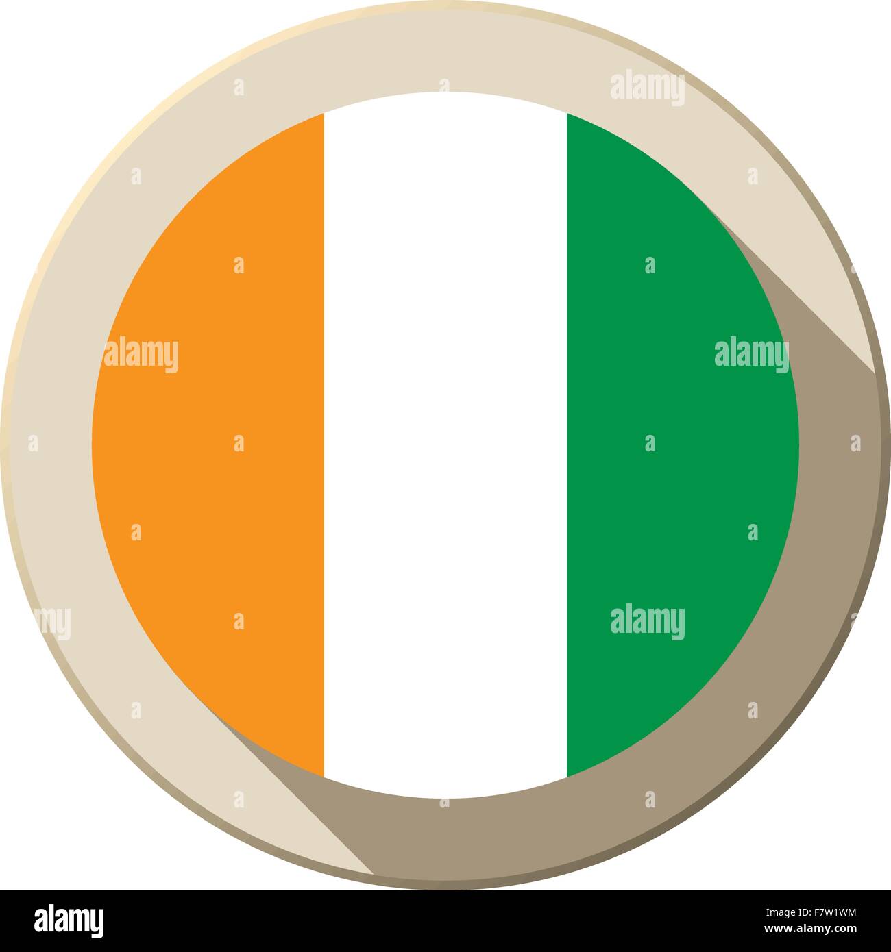 Ireland flag button map hi-res stock photography and images - Alamy