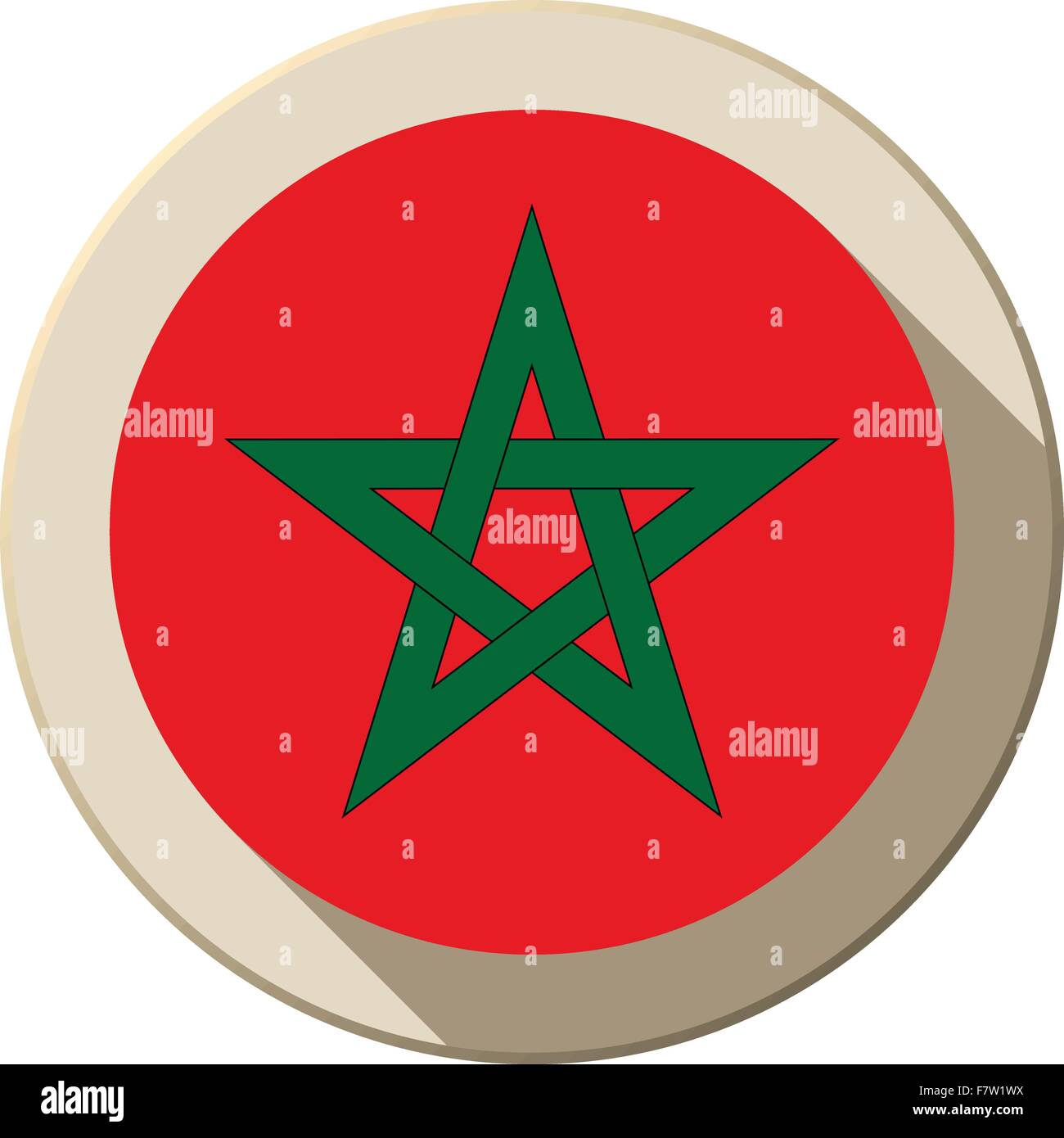 Morocco Flag Button Icon Modern Stock Vector Image & Art - Alamy