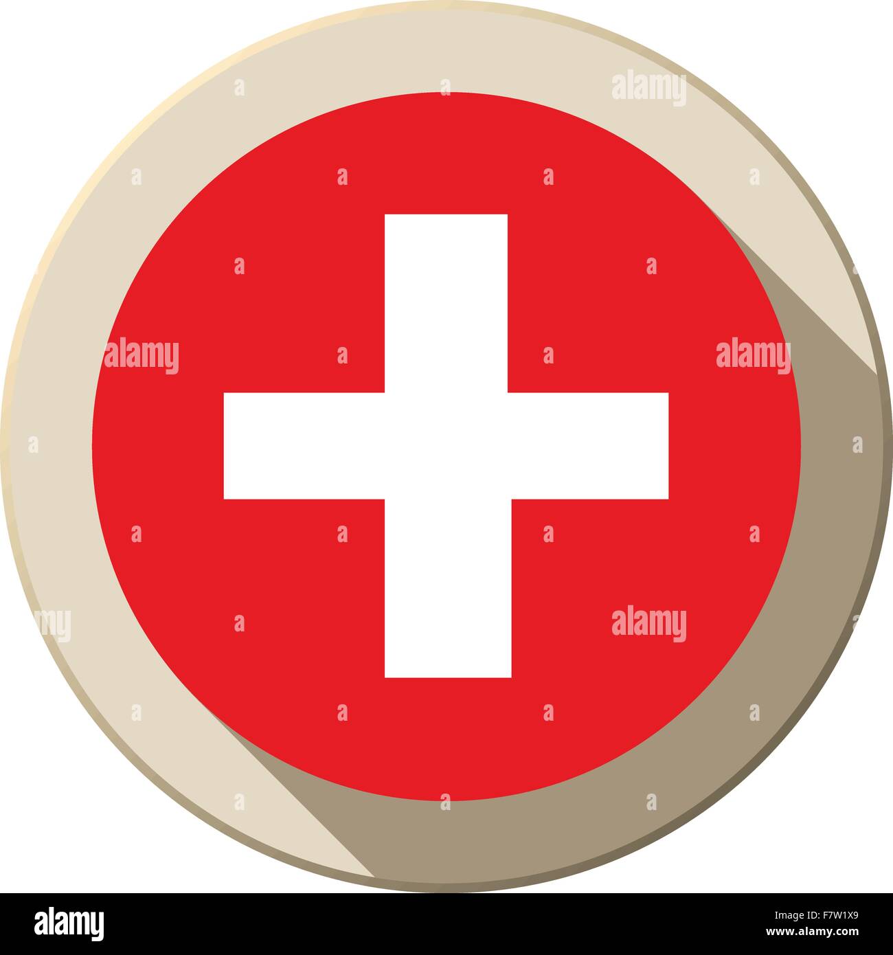 Switzerland Flag Button Icon Modern Stock Vector Image & Art - Alamy