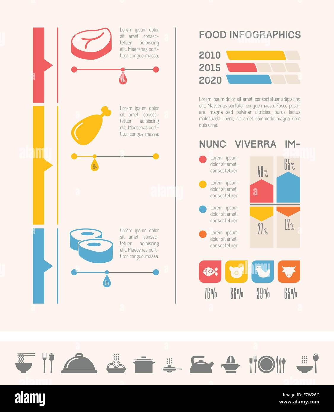 Food Infographic Template Stock Vector Image & Art - Alamy