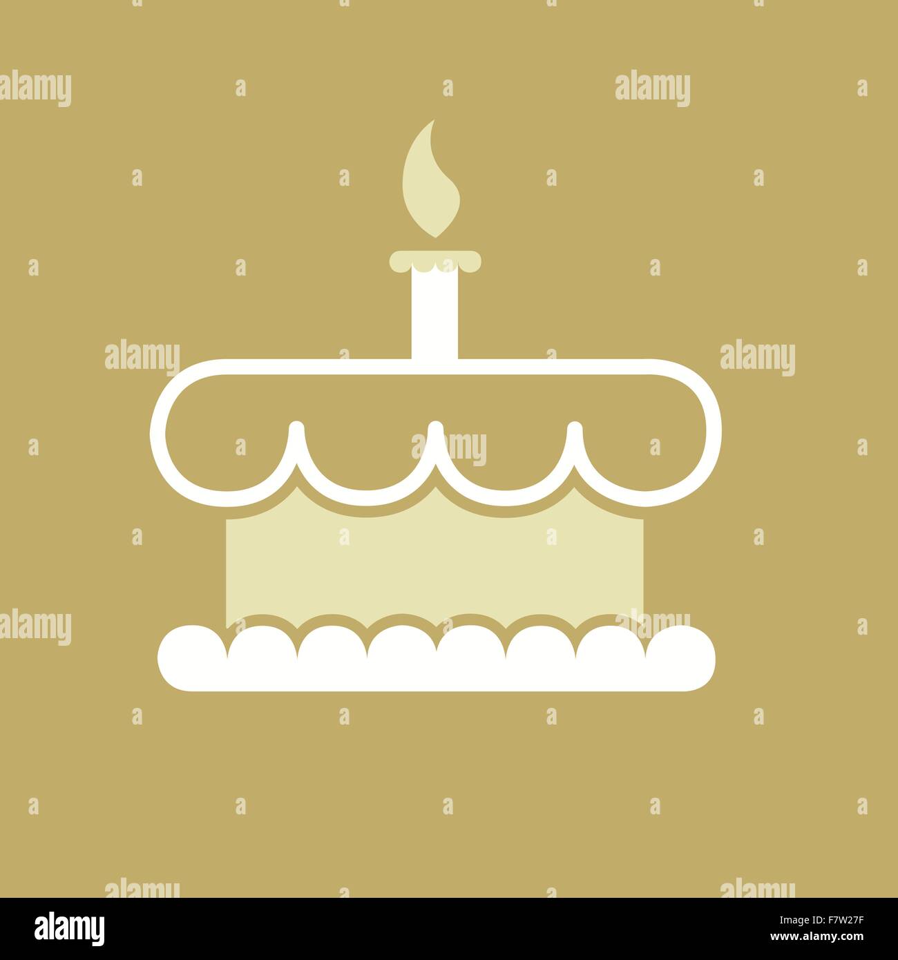 Birthday cake icon flat Stock Vector Images - Alamy