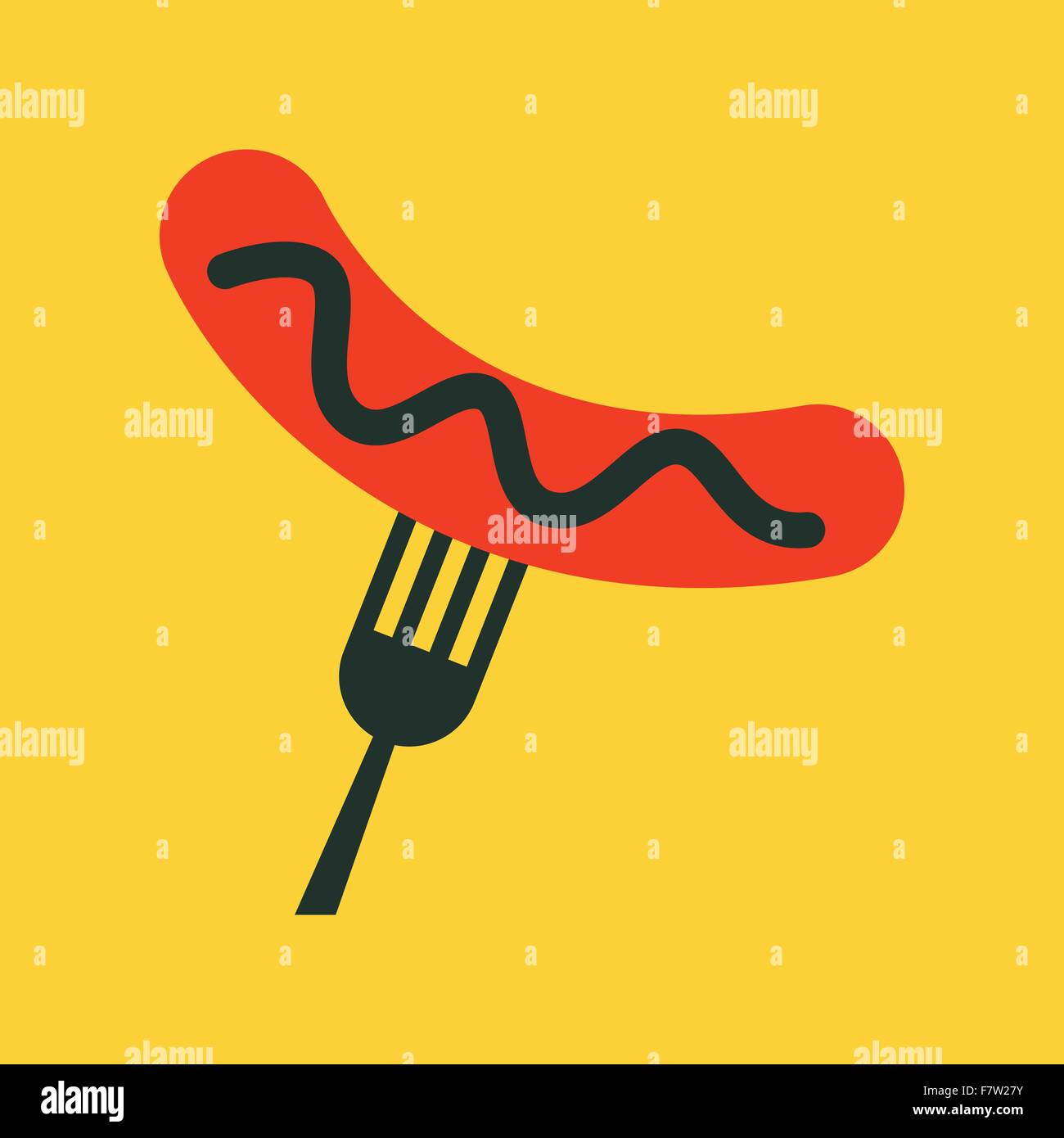 Flat food illustration Stock Vector Images - Alamy
