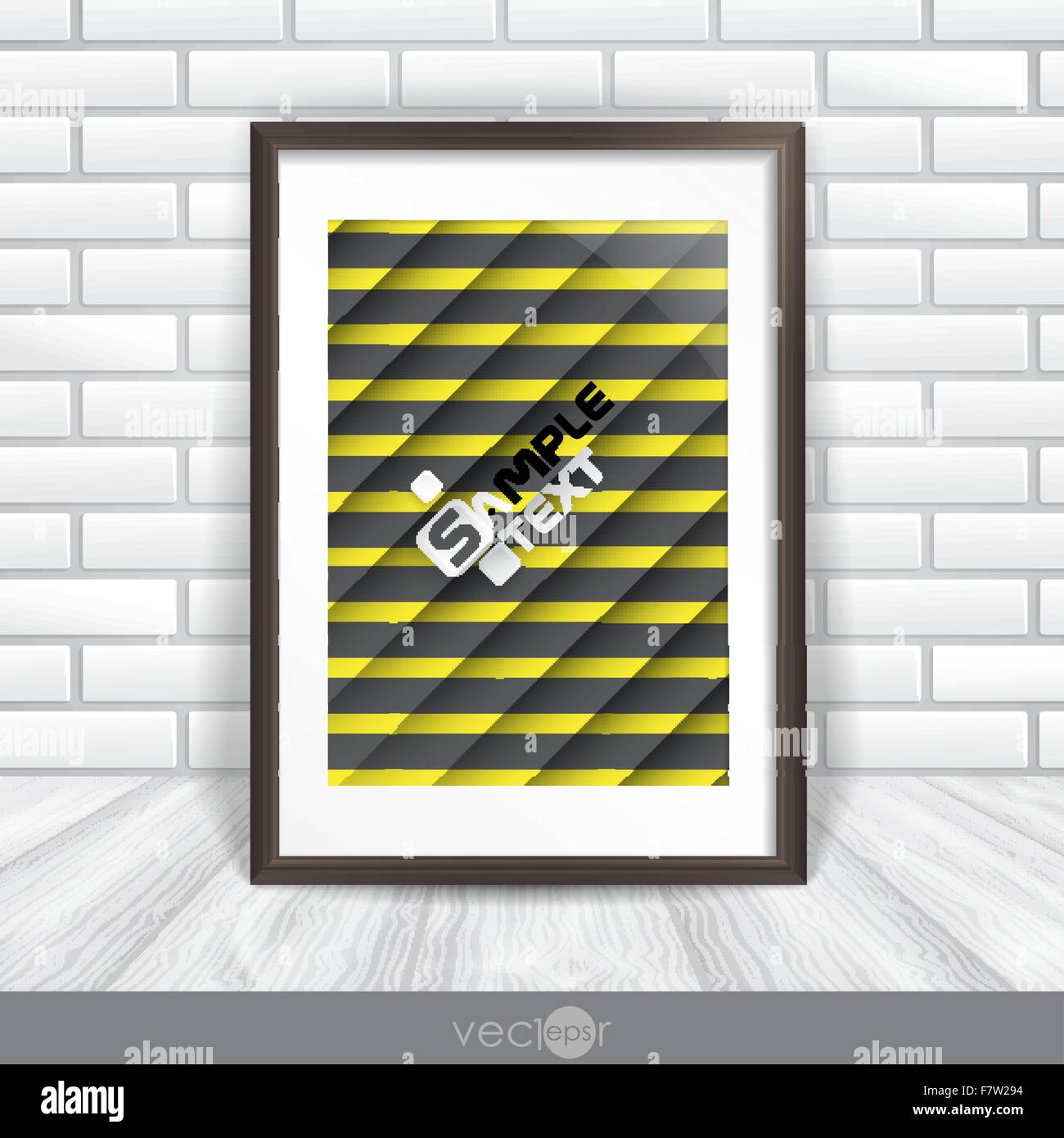 Wood empty frame on Stock Vector Images - Alamy