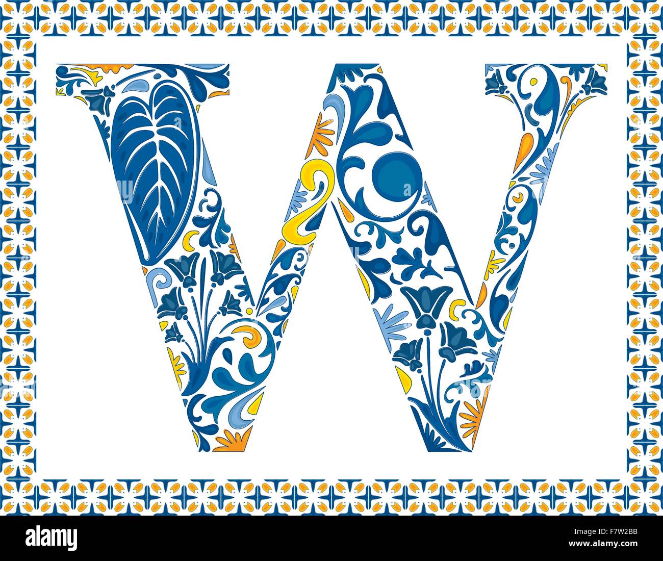 Blue w Stock Vector Images - Alamy