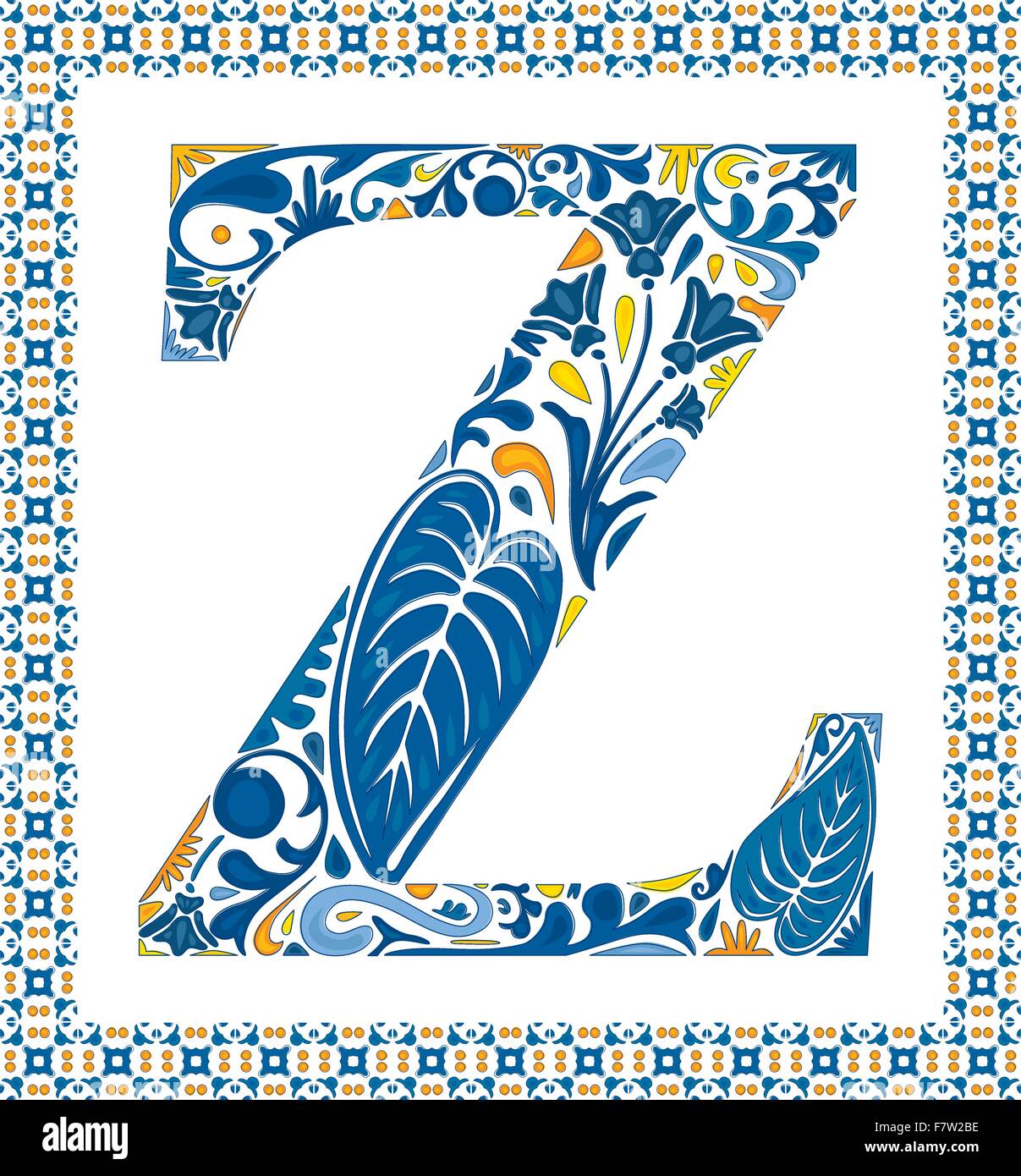 Floral Font Letter Z High Resolution Stock Photography and Images - Alamy