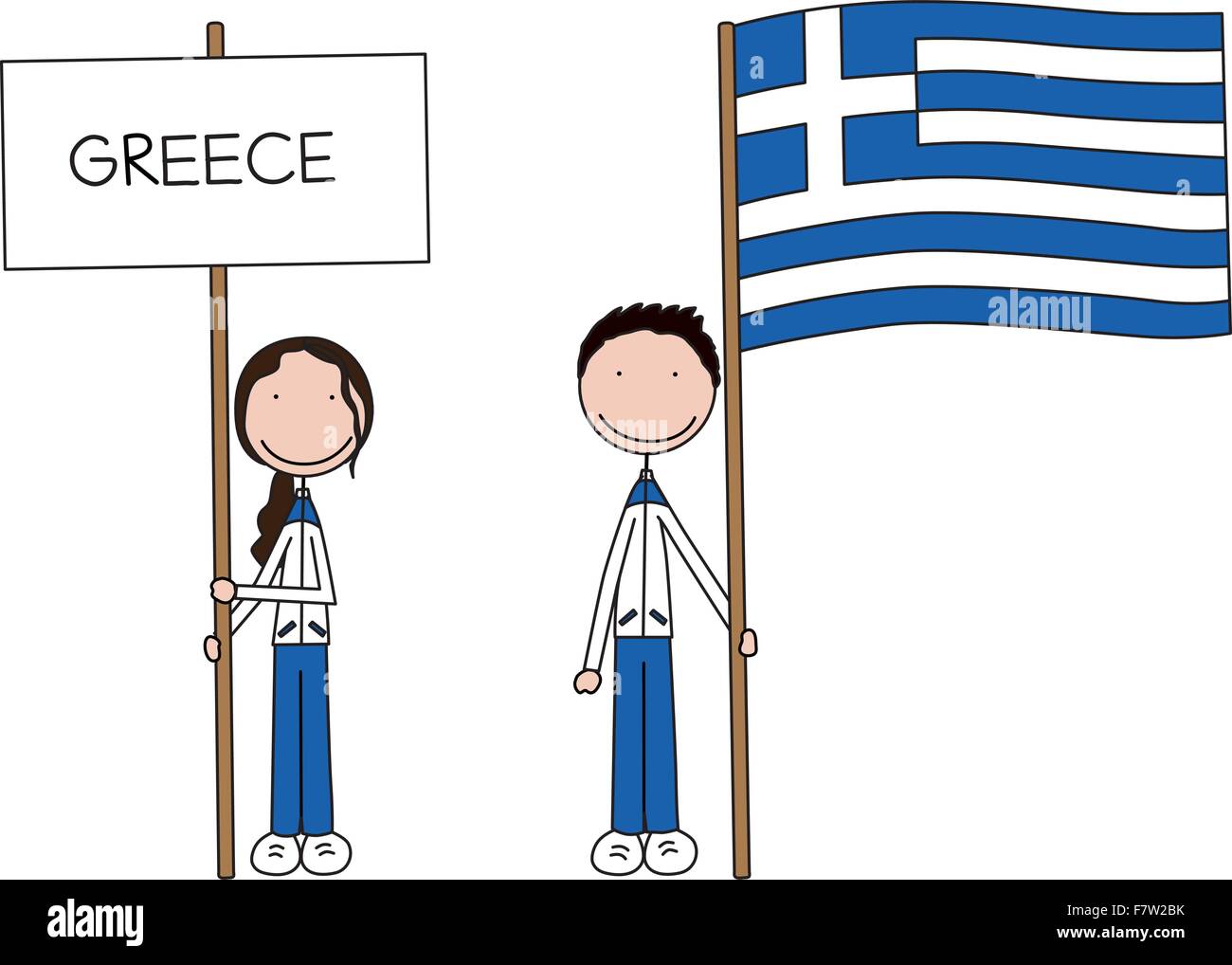 Greek kids with flag hi-res stock photography and images - Alamy