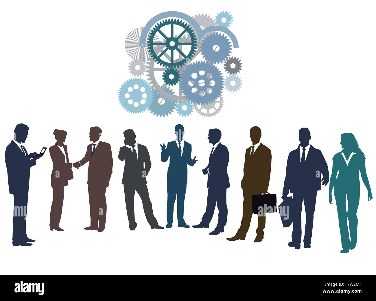 Working Together Sign Stock Vector Images - Alamy