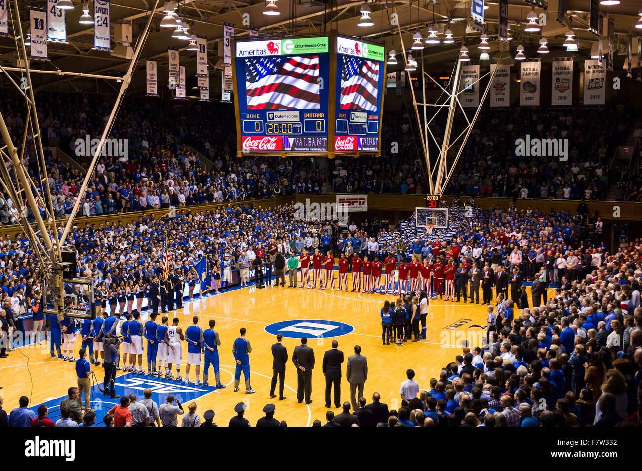 Durham, North Carolina, USA. 2nd Dec, 2015. National Anthem NCAA ...