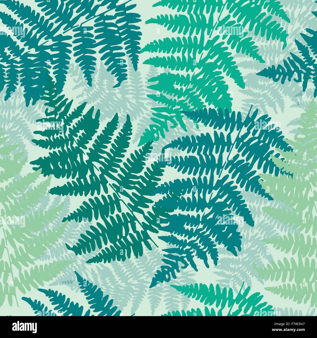 Seamless, repeating fern pattern background Stock Vector Image & Art - Alamy