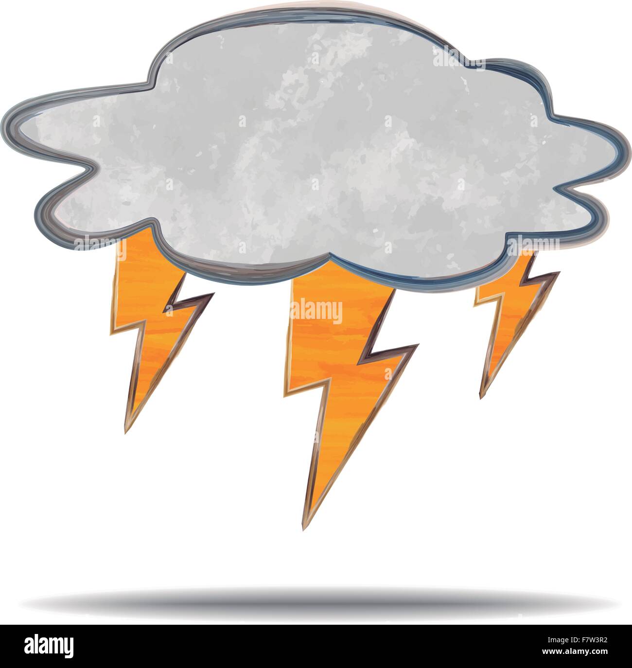 Lightning in cloudy dark Stock Vector Images - Alamy