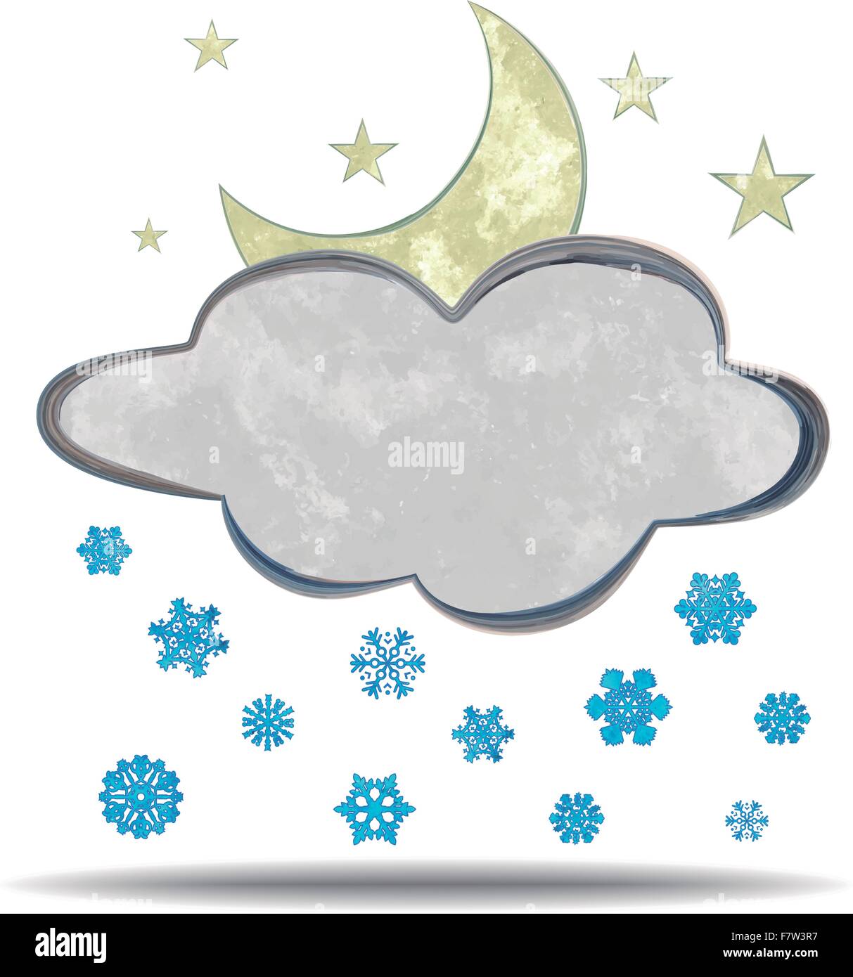 climate. Cloud, moon and snow Stock Vector Image & Art - Alamy