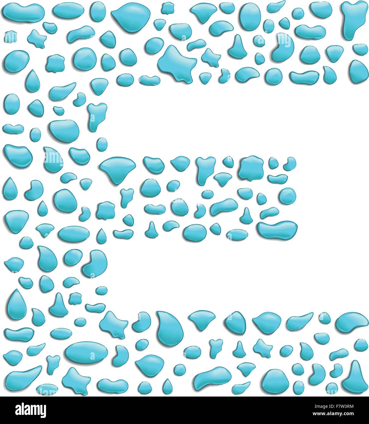 water letter e Stock Vector Image & Art - Alamy