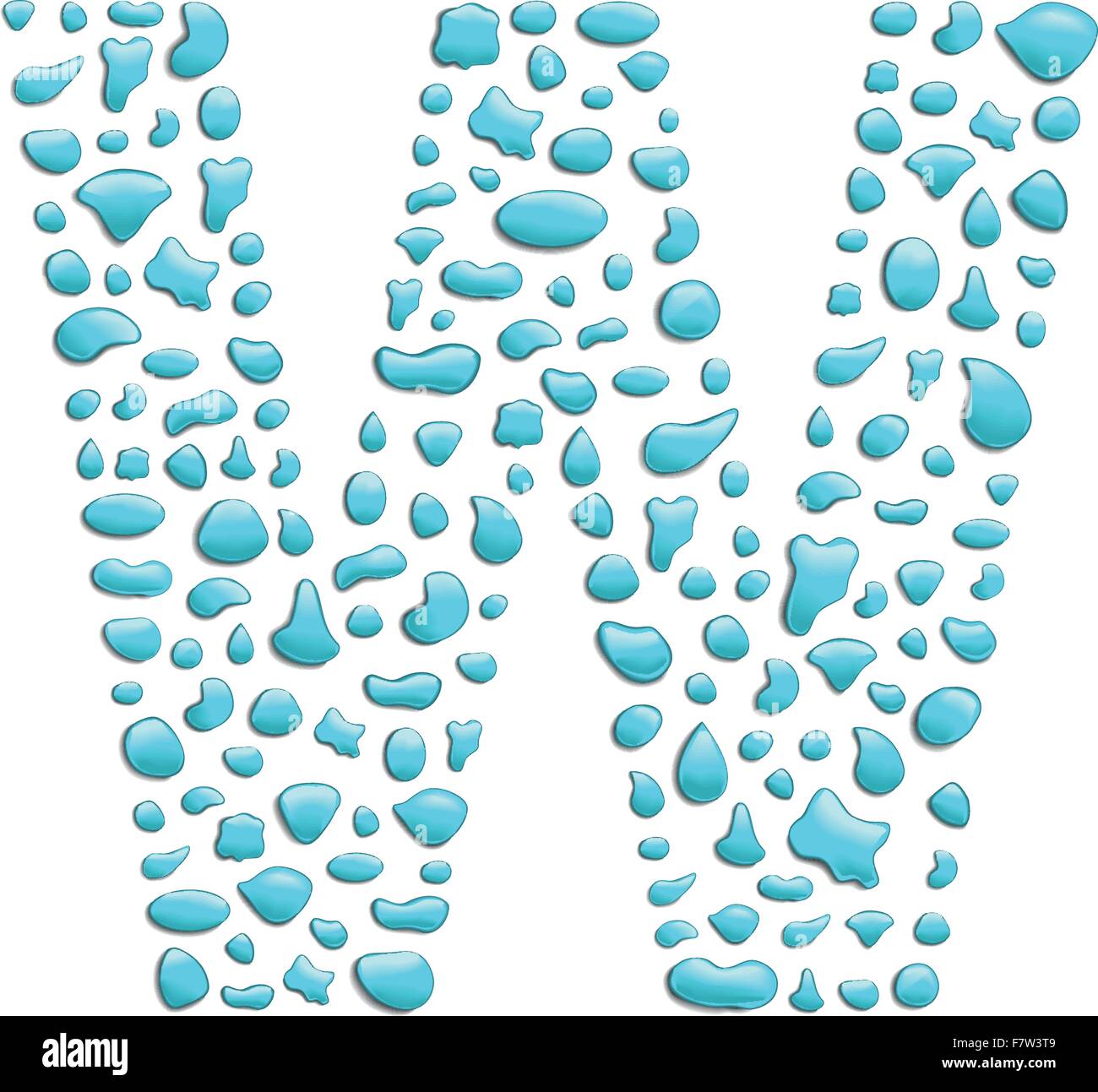 water letter w Stock Vector Image & Art - Alamy