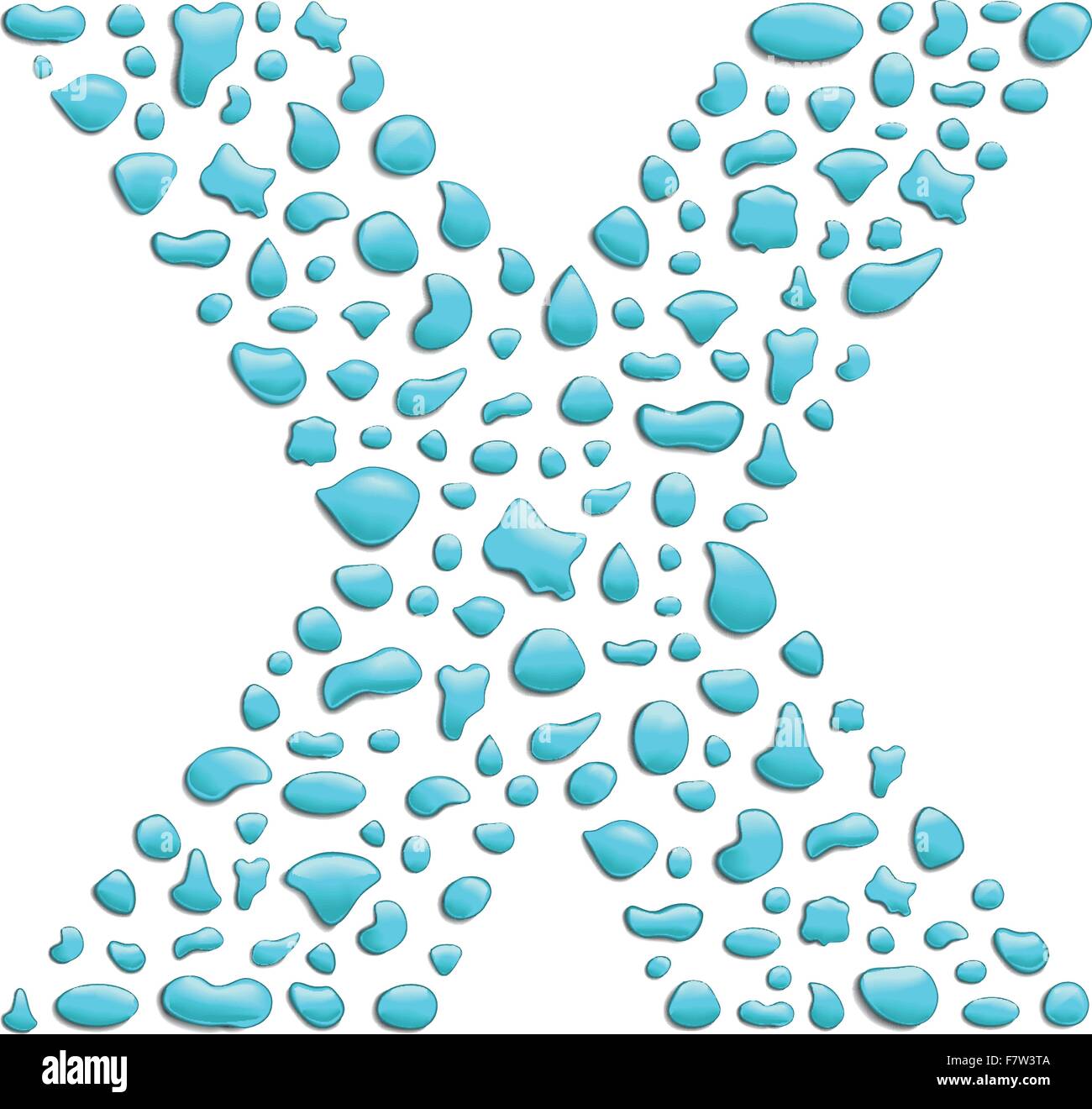 water letter x Stock Vector Image & Art - Alamy