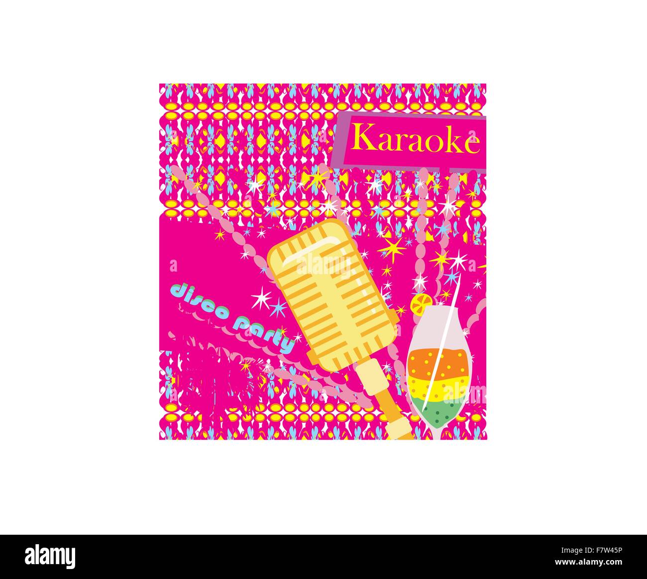 banner with microphone - karaoke party design Stock Vector Image & Art ...