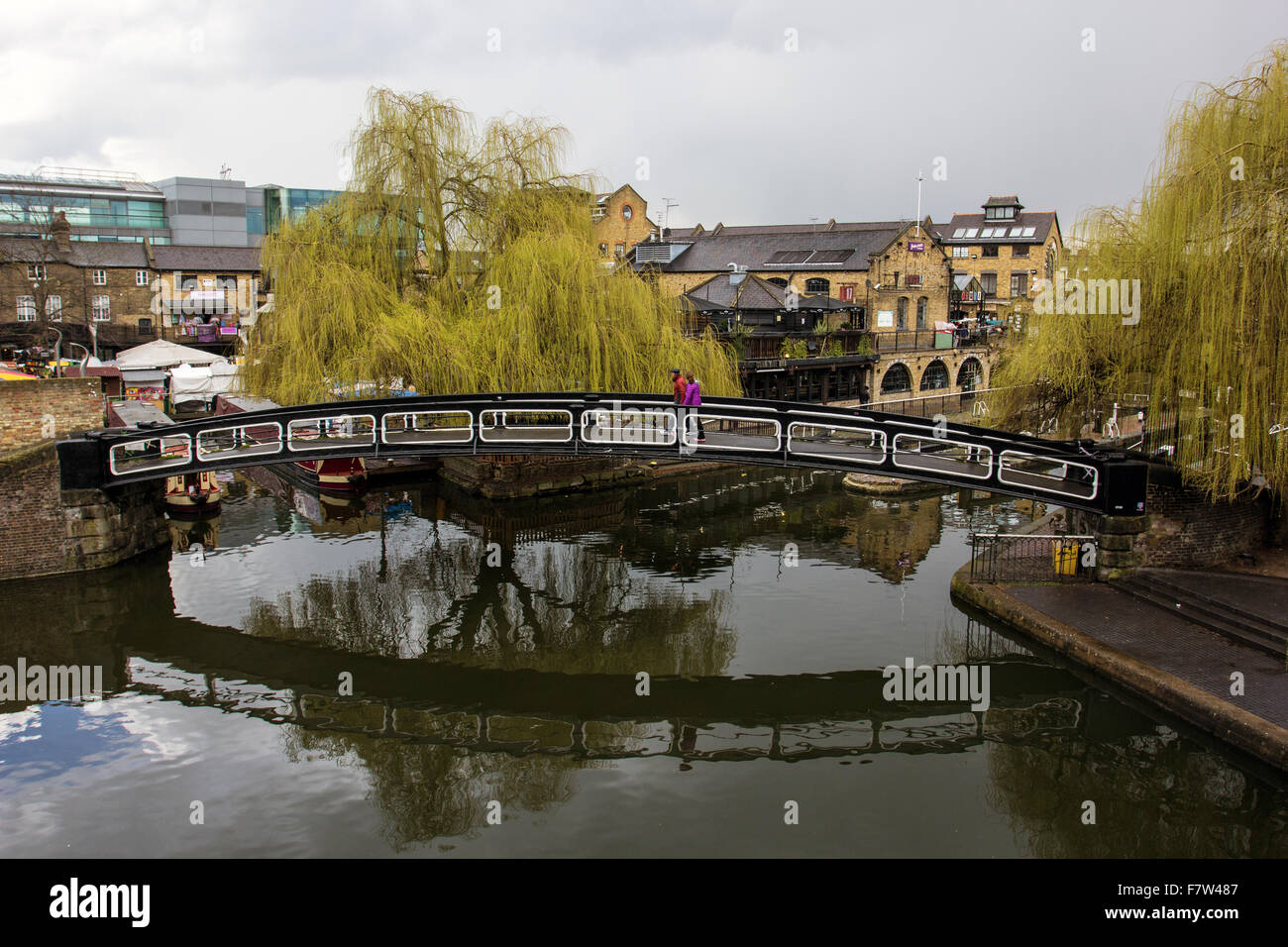 Bridge over canal in London Stock Photo - Alamy