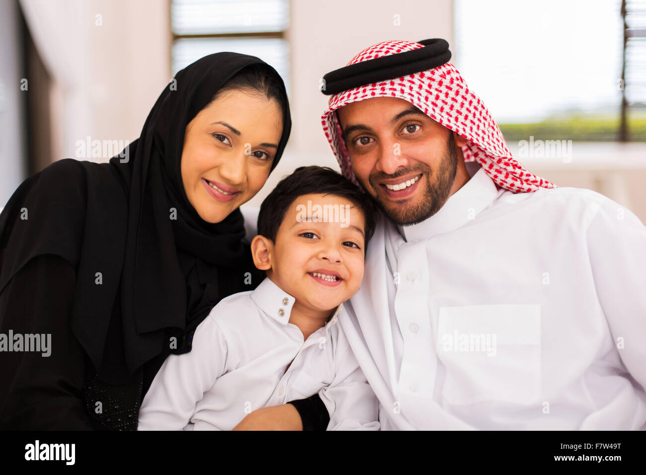 Muslim family portrait sofa hi-res stock photography and images - Alamy