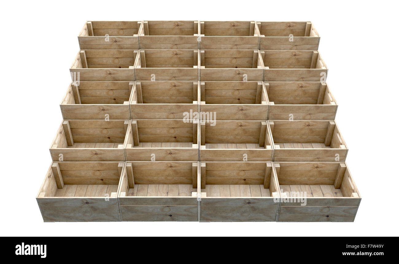 Stacked wooden crates hi-res stock photography and images - Alamy