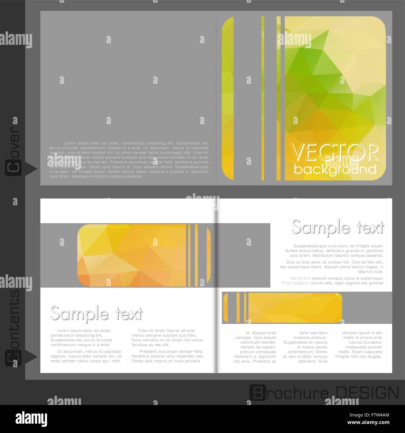 Yellow brochure template flyer hi-res stock photography and images - Alamy