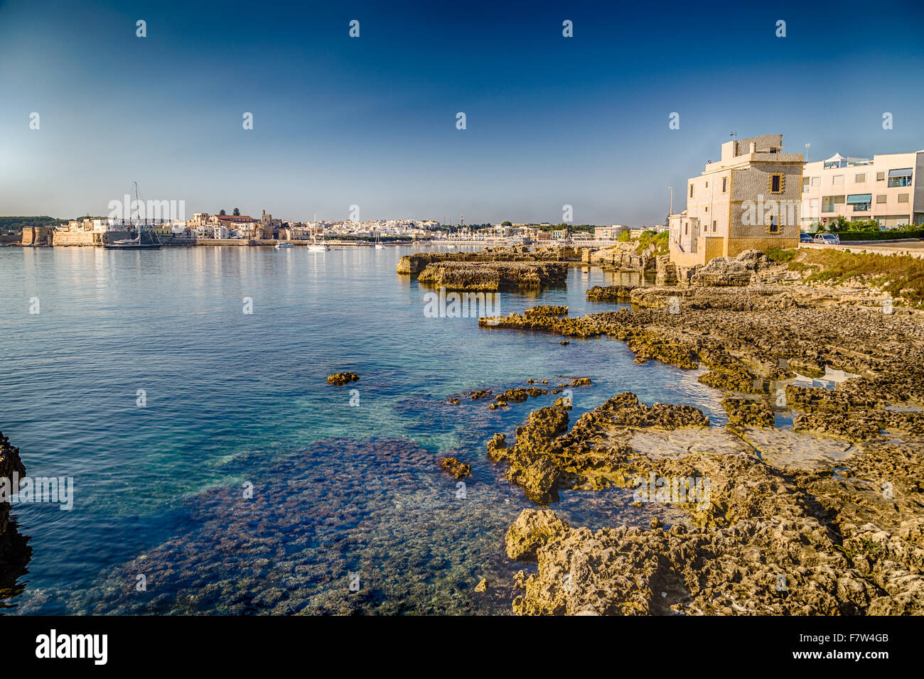 Bay of Otranto, Greek-Messapian city on the Adriatic Sea in Italy Stock ...
