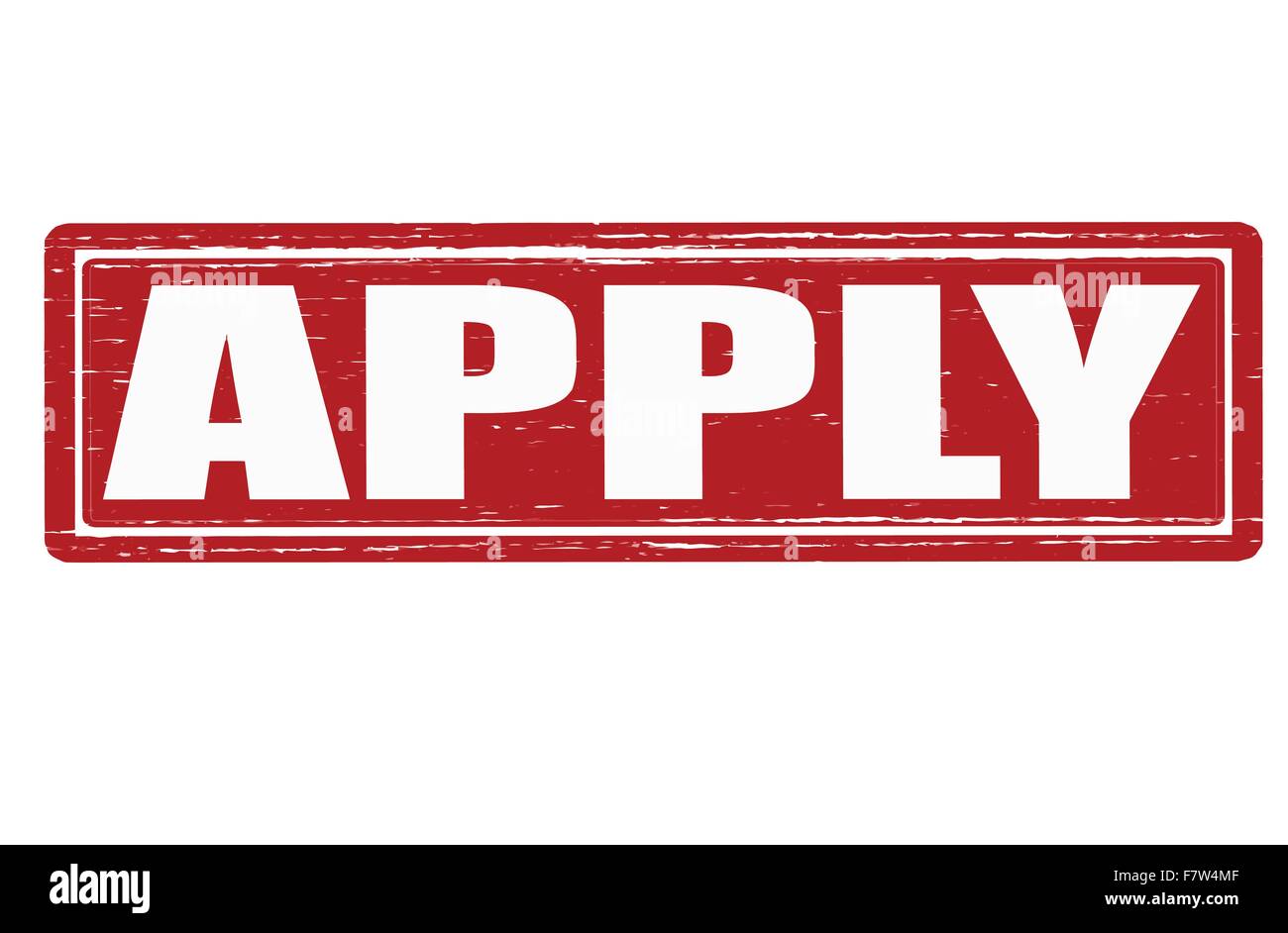 Apply stamp rectangular sign hi-res stock photography and images - Alamy