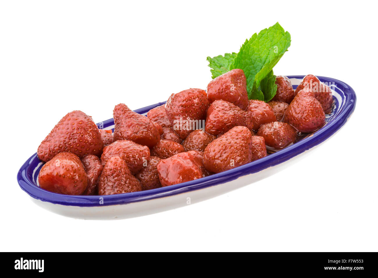 Marinated strawberry with mint Stock Photo - Alamy