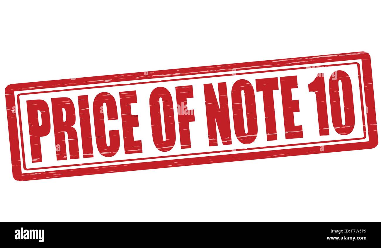 Price of note ten Stock Vector Image & Art - Alamy