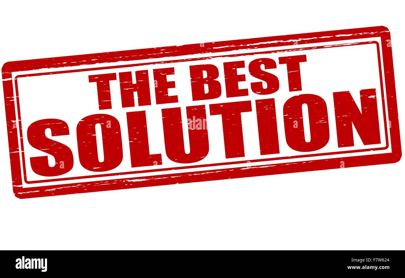 The best solution Stock Vector Image & Art - Alamy