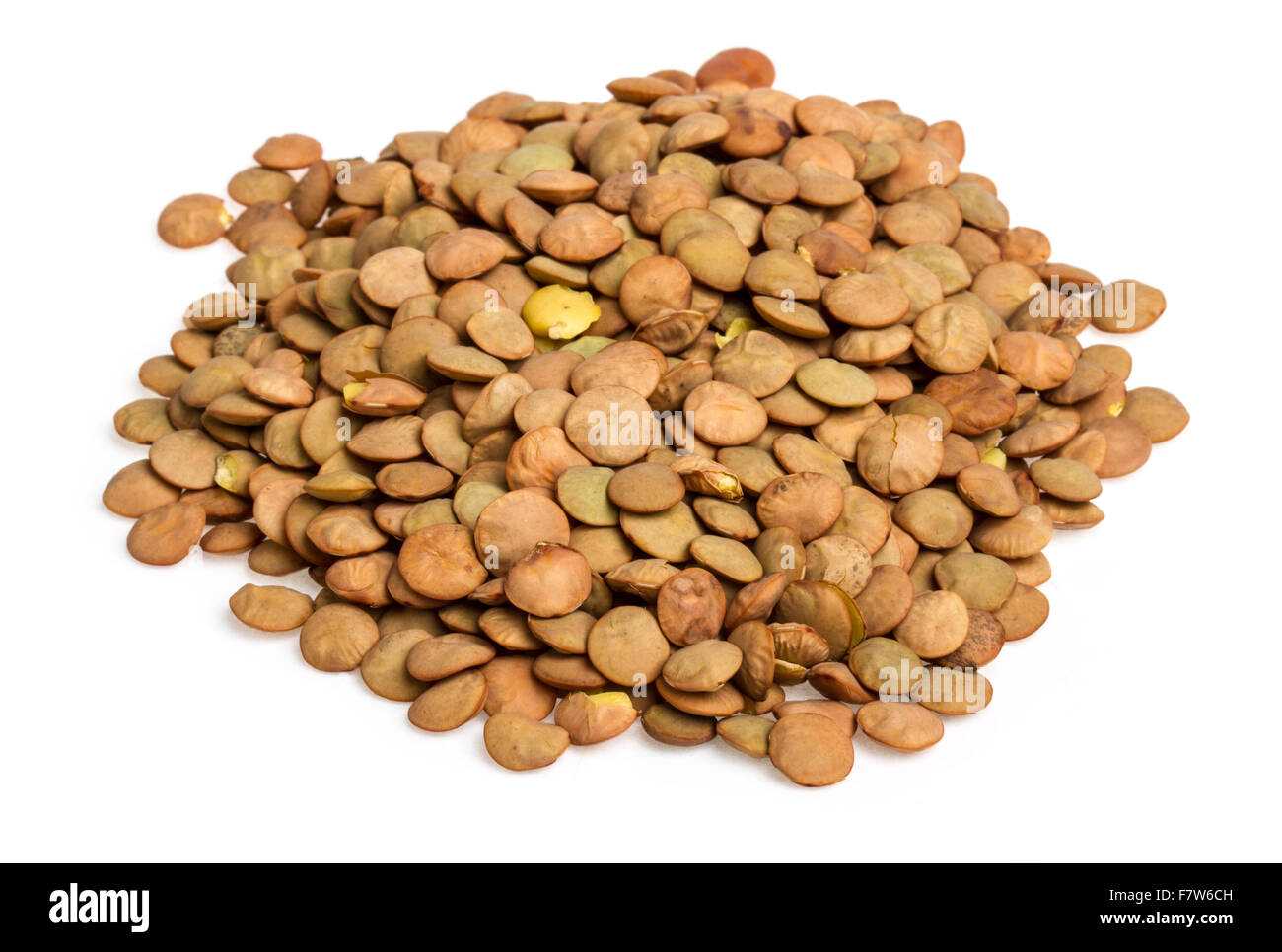 Lentils Isolated on White Background Stock Photo - Alamy