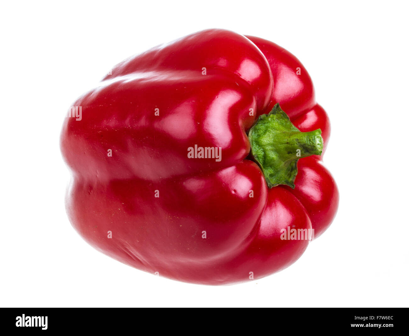 Bright red pepper isolated on white Stock Photo - Alamy