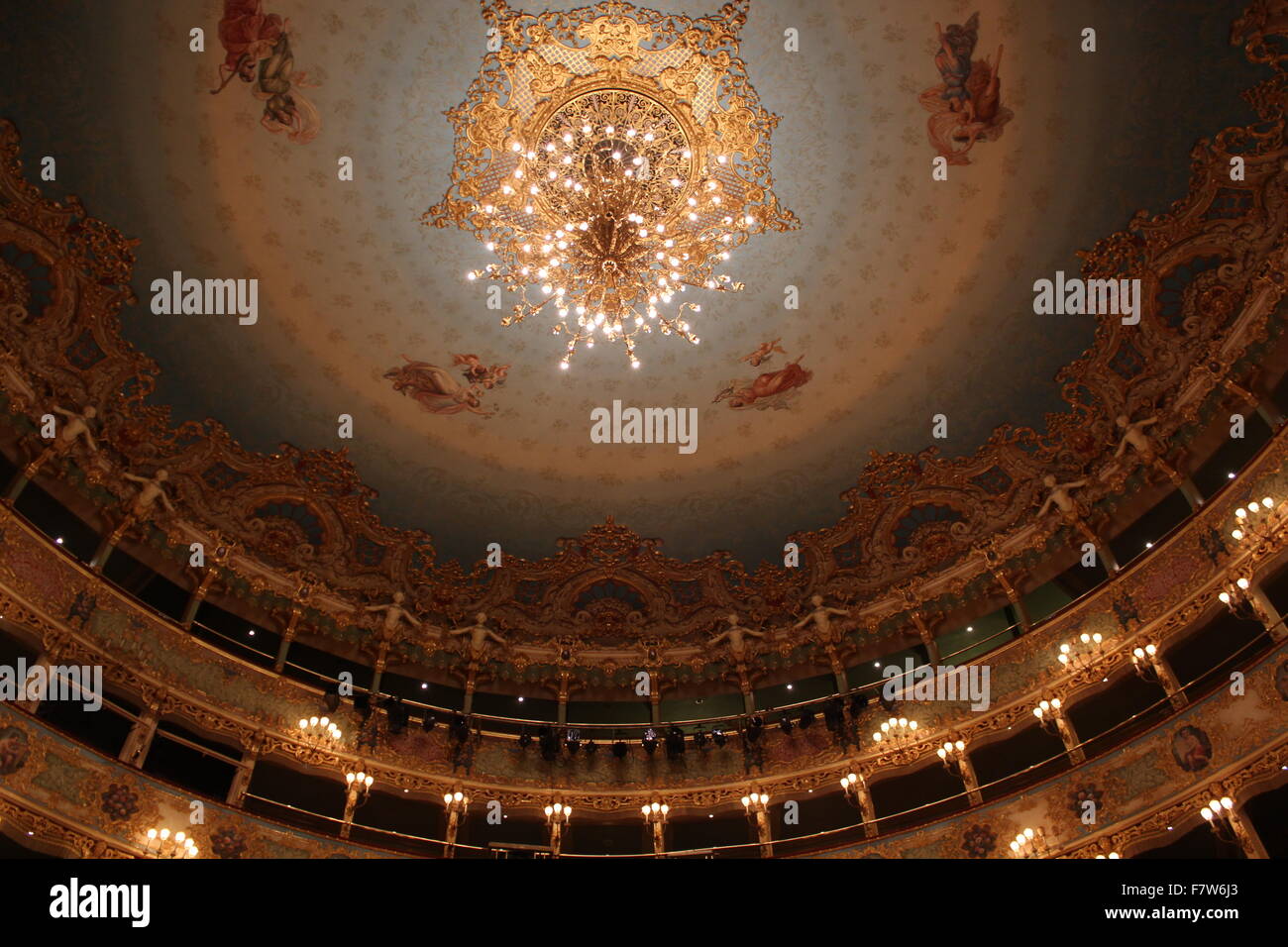 Venice, Italy June 5, 2014: Interior of La Fenice Theatre. Teatro La ...