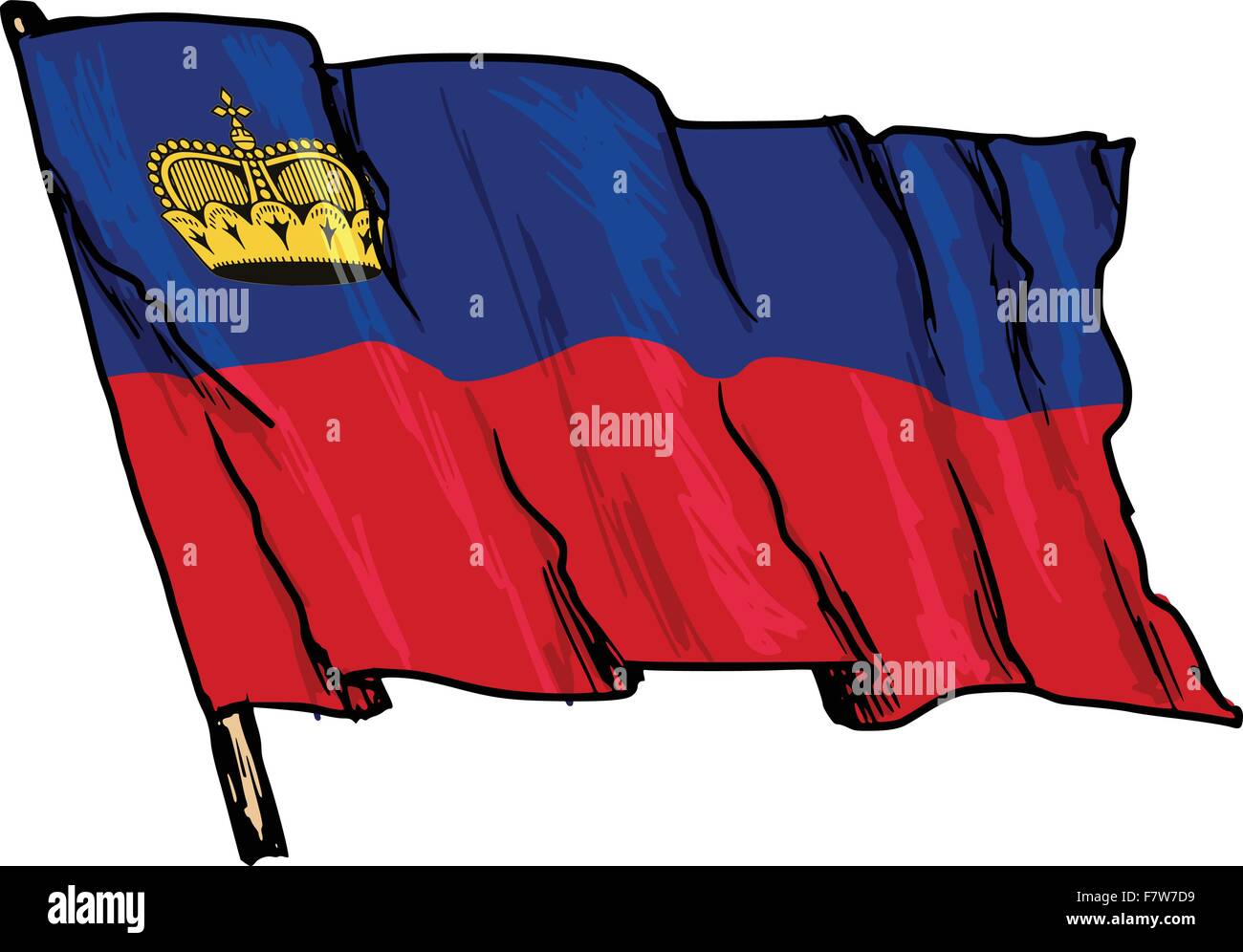flag of Liechtenstein Stock Vector Image & Art - Alamy