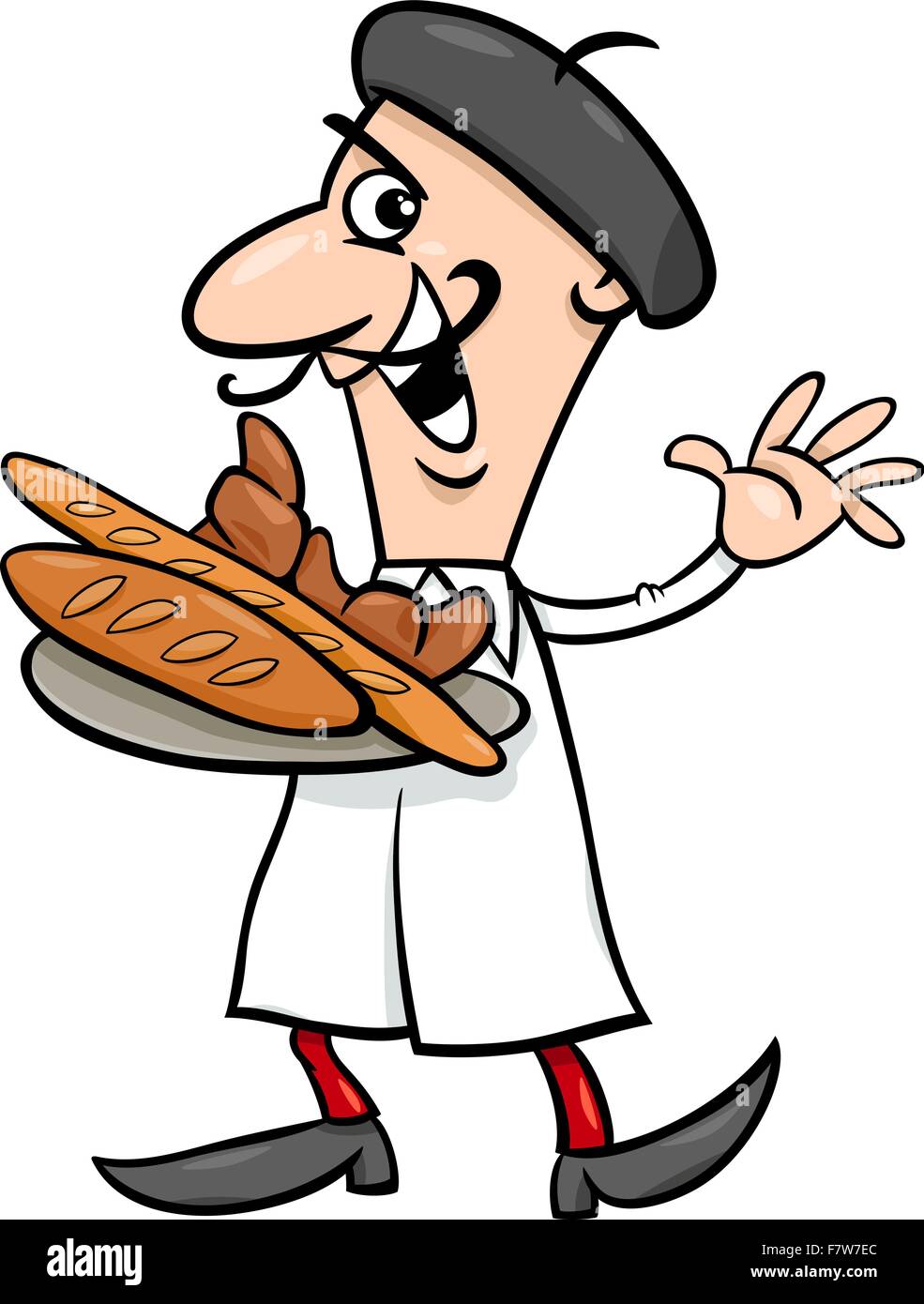 french baker cartoon illustration Stock Vector Image & Art - Alamy