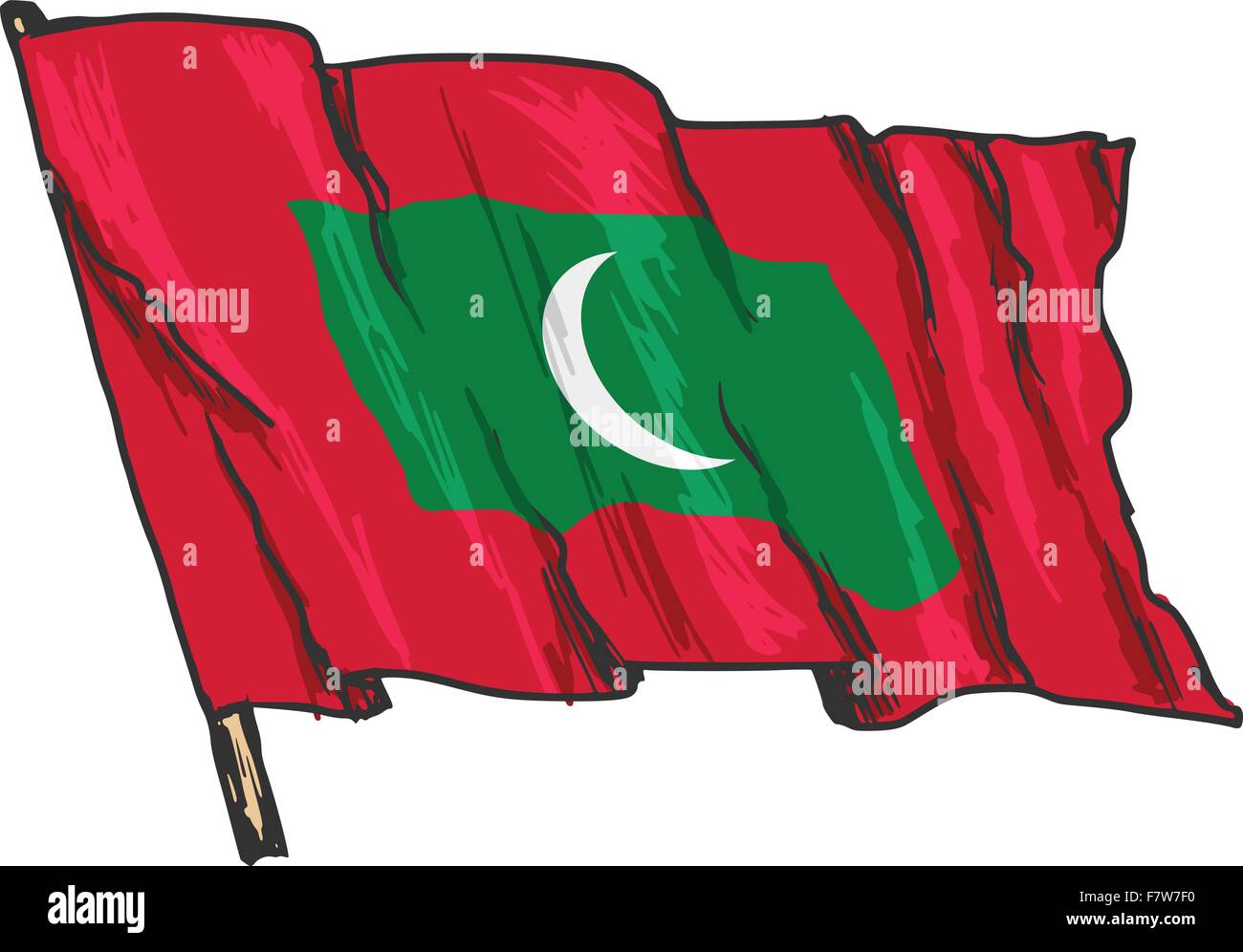 flag of Maldives Stock Vector Image & Art - Alamy