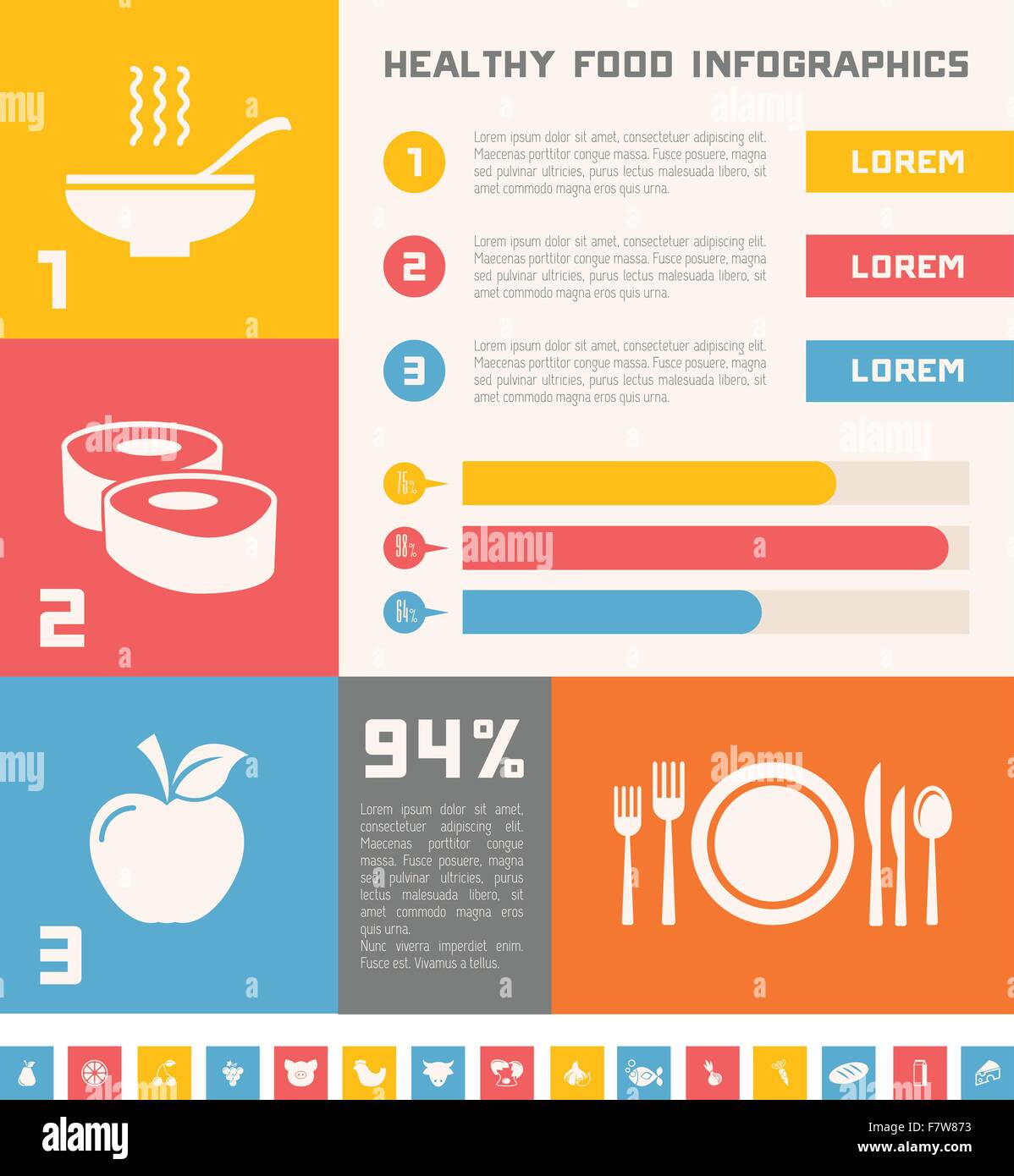 Healthy Food Infographic Template Stock Vector Image & Art - Alamy