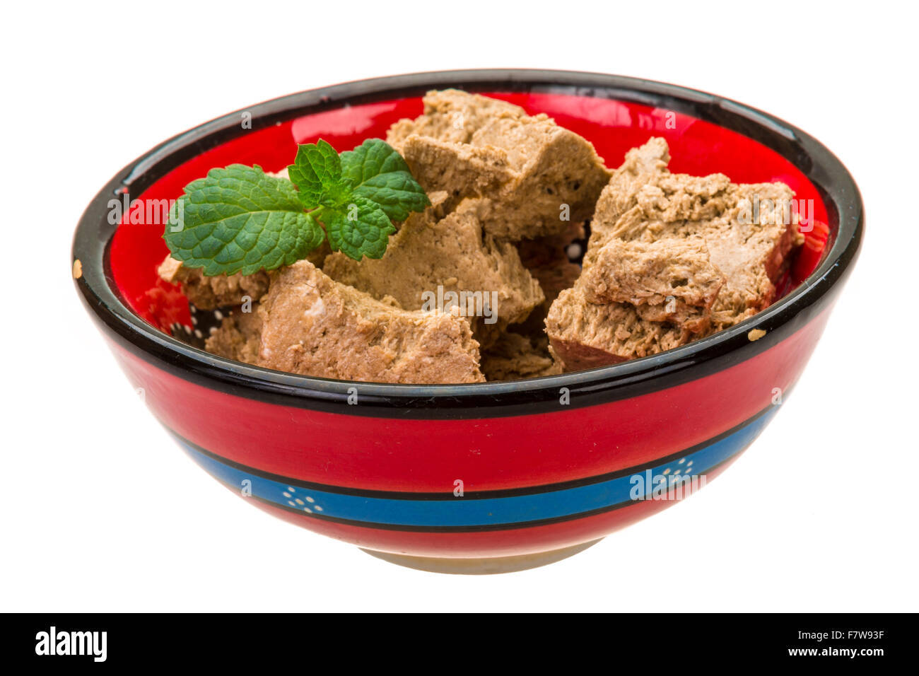 Sunflower Halva isolated studio macro shoot Stock Photo - Alamy