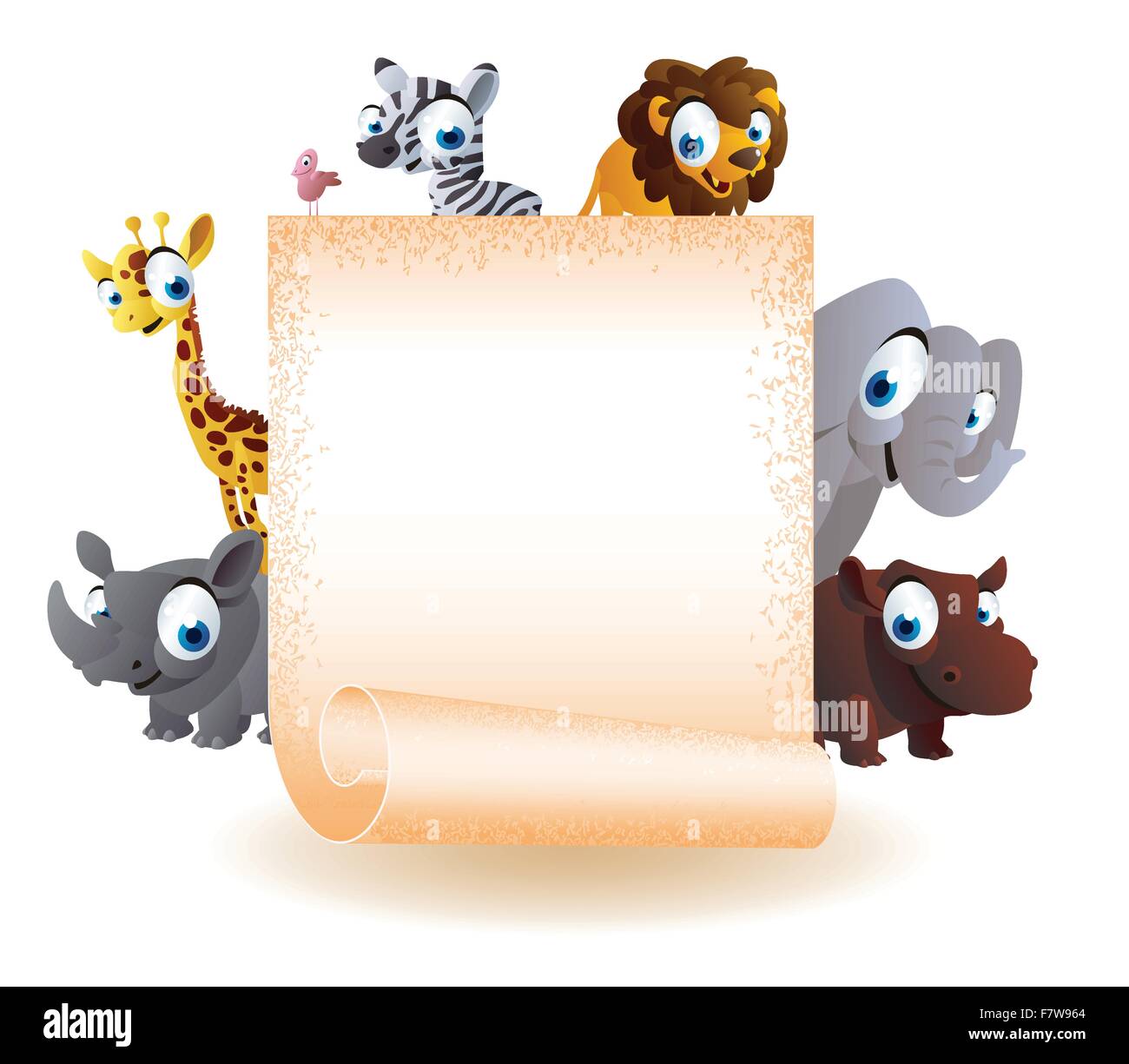 Animals blank sign paper Cut Out Stock Images & Pictures - Alamy