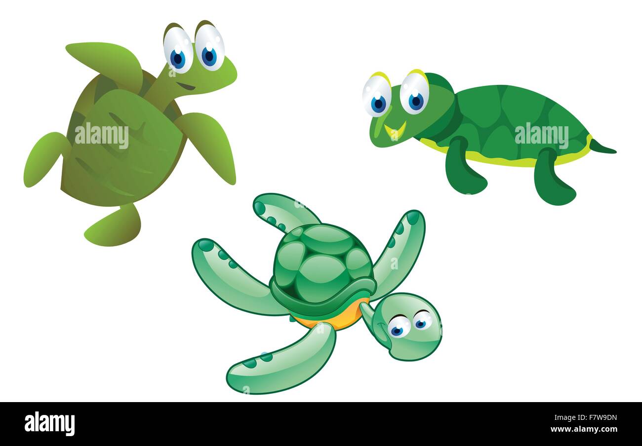 Cartoon baby cute turtle Cut Out Stock Images & Pictures - Alamy