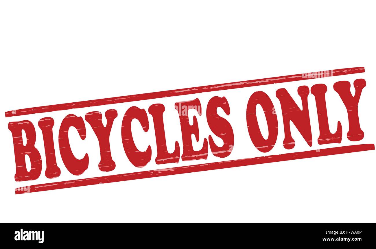 Bicycles only sign Stock Vector Images - Alamy