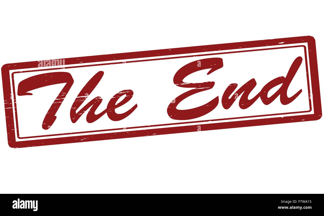The end stamp Stock Vector Images - Alamy