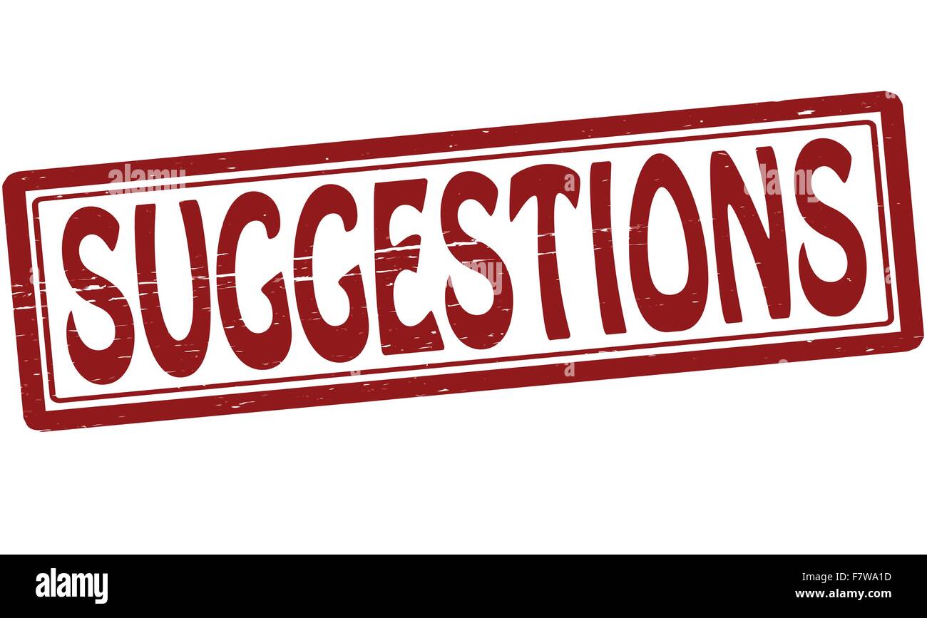 Suggestions sign hi-res stock photography and images - Alamy