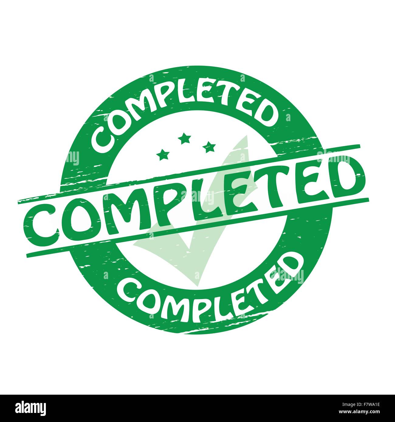 Completed Stamp Stock Vector Images Alamy