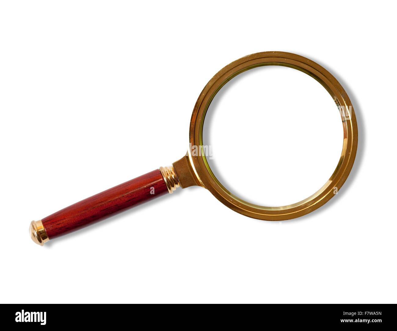 Luxury magnifier glass. Isilated over white with clipping path Stock ...